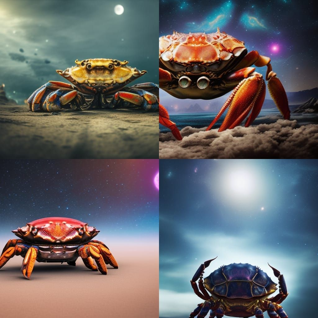 Giant crab in space, Epic cinematic brilliant stunning intricate ...