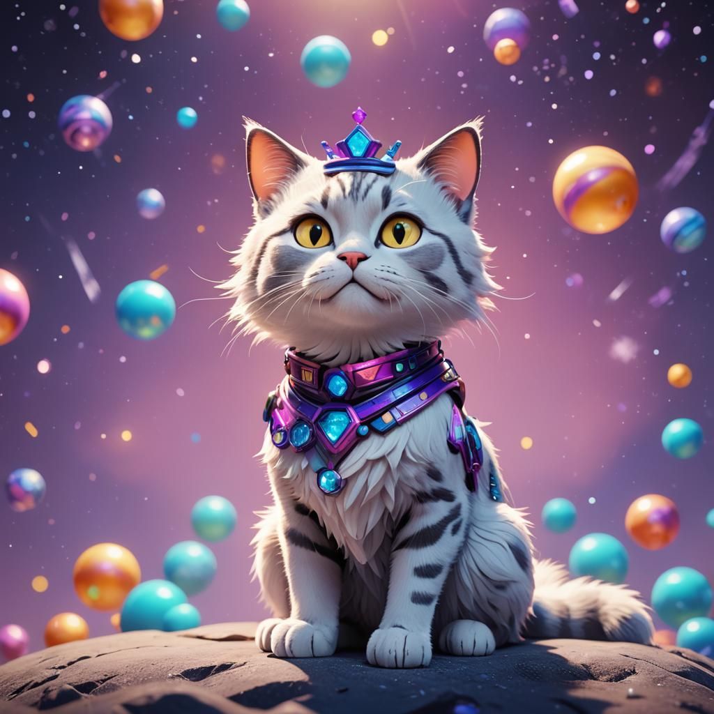 Ms. Mittens the Space Princess - AI Generated Artwork - NightCafe Creator