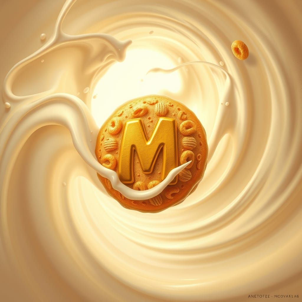 cheerios sine with a M on it - Golden Cheerio with Metallic ...