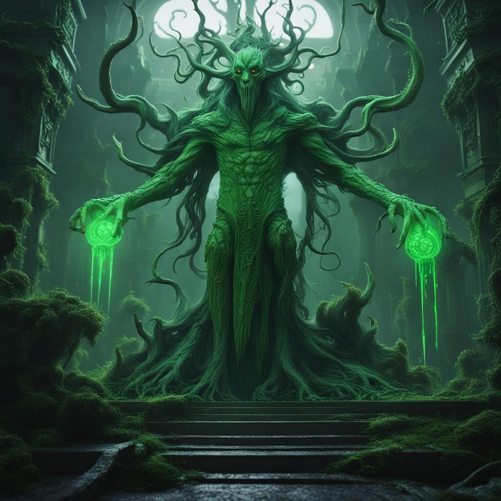 Eldritch God of Green - AI Generated Artwork - NightCafe Creator