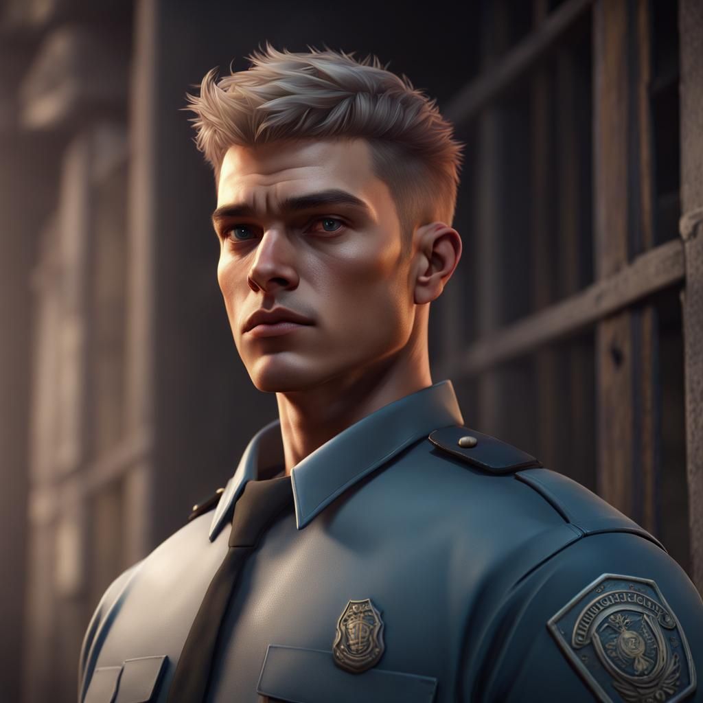 Prison Guard Character - AI Generated Artwork - NightCafe Creator