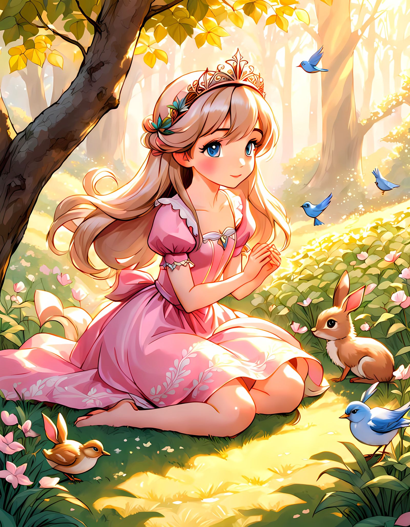 Princess in an Enchanted Forest - Princess in a Whimsical Wo...