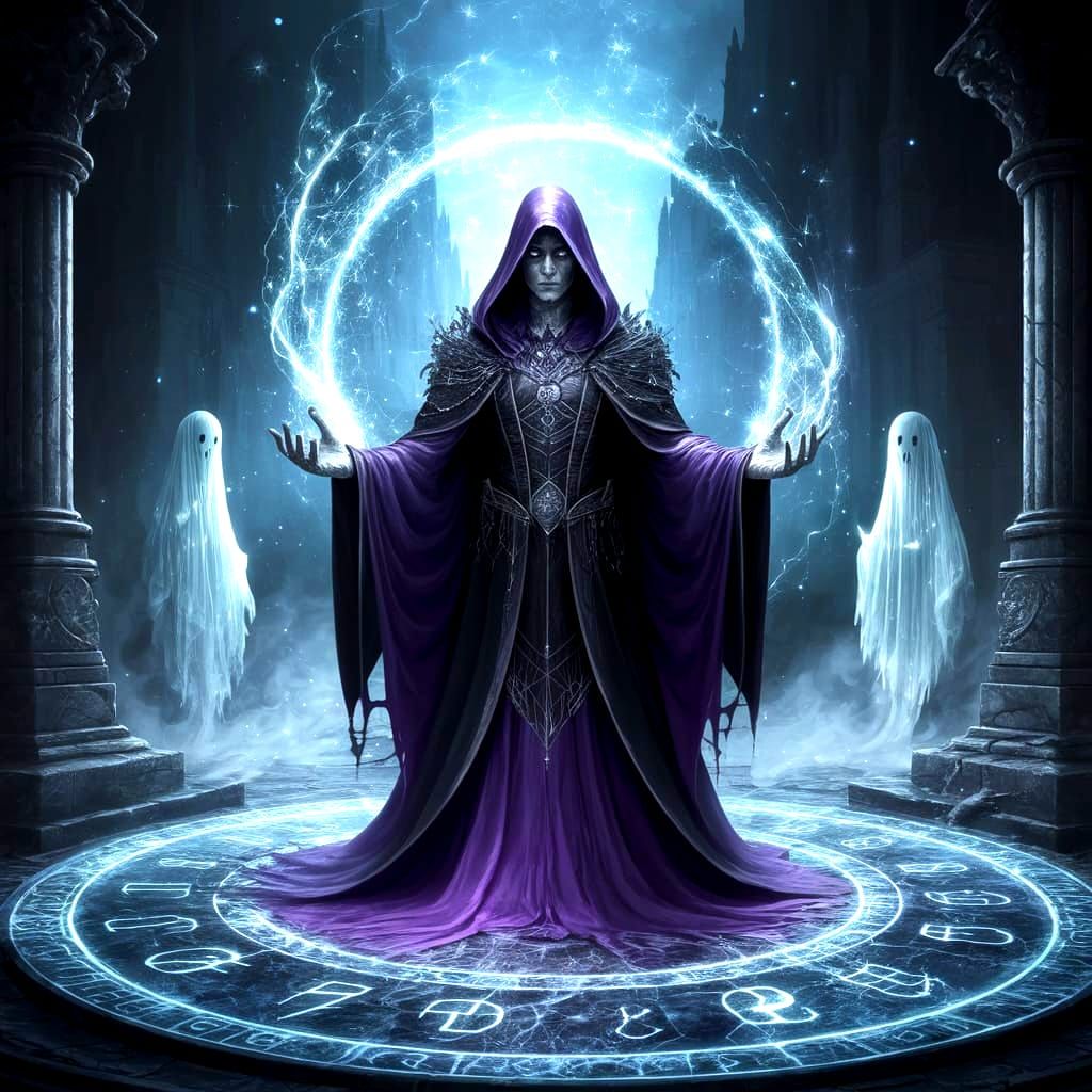 The Cosmic Necromancer - Gothic Sorcerer in Ancient Ritual ...