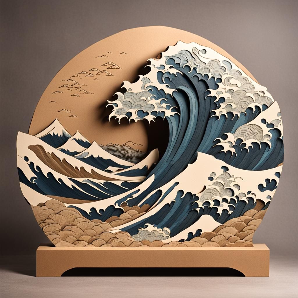 Craft ocean waves - AI Generated Artwork - NightCafe Creator