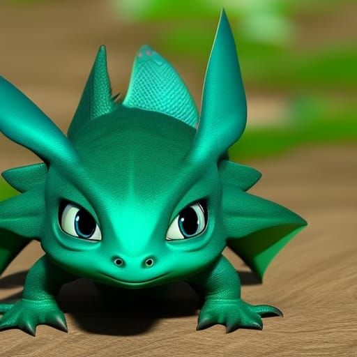 Teal Dragonet 4 - Adorable Teal Dragonet in Animated Cartoon...