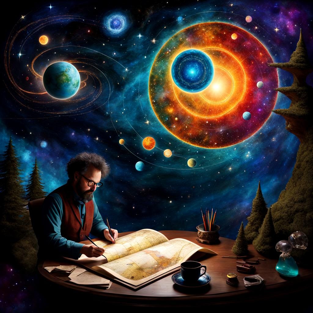 Celestial Cartographer - AI Generated Artwork - NightCafe Creator