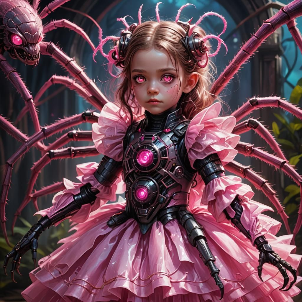 Just a Cyborg girl and her Cyborg Spider - AI Generated Artwork ...