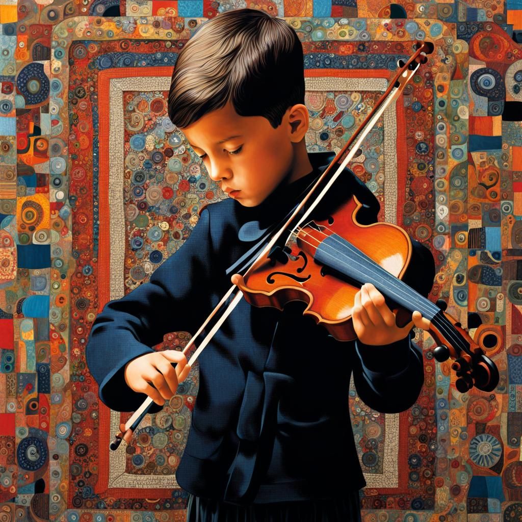 Playing violin - AI Generated Artwork - NightCafe Creator