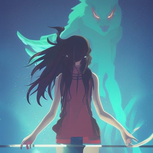 Glitched demon girl out of control - AI Generated Artwork - NightCafe ...