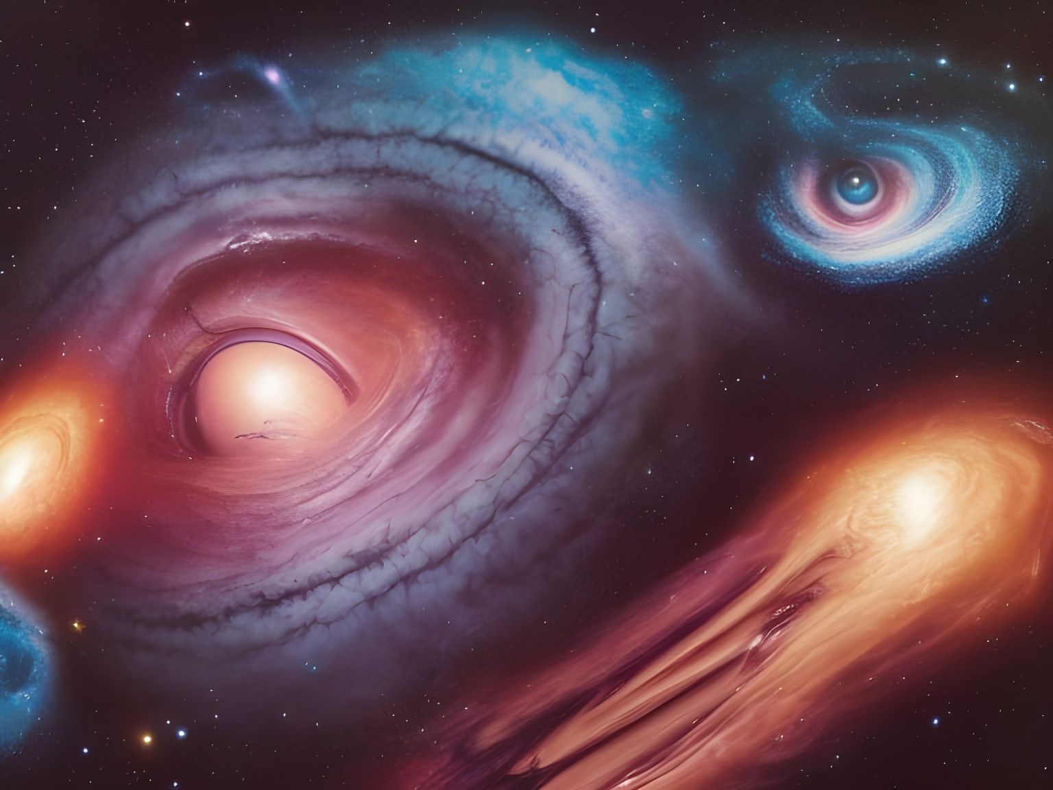 Galactic Worm-Hole Gate - AI Generated Artwork - NightCafe Creator