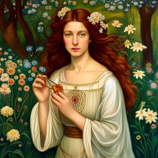 Flower Maiden - AI Generated Artwork - NightCafe Creator