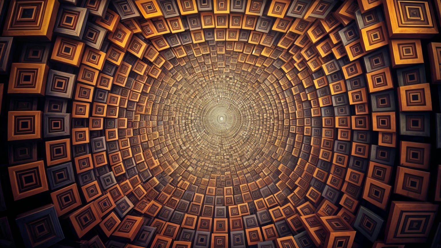 Infinity squares - Surreal Geometric Infinity Mandala