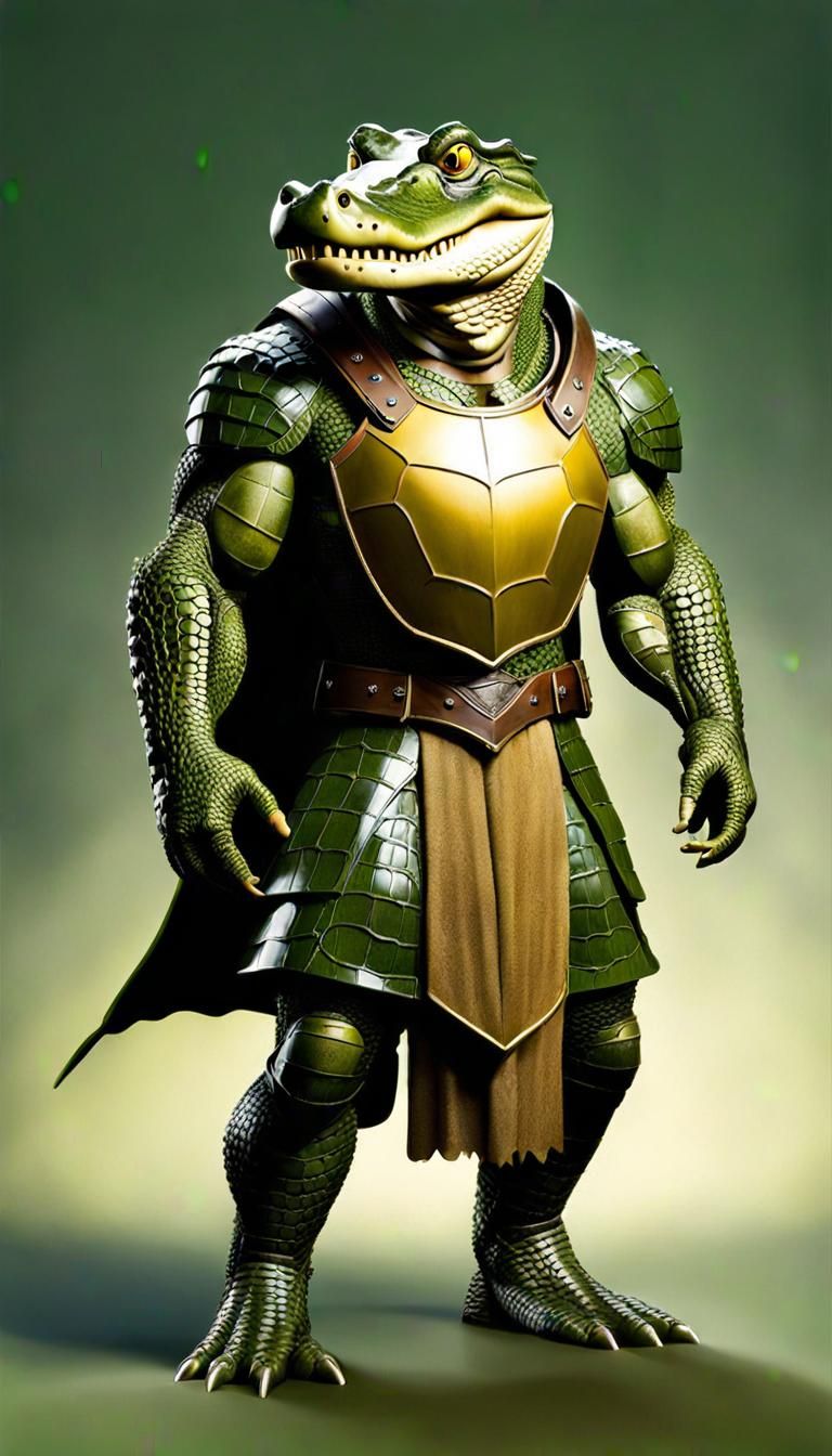 Tall (alligator-man 1.5),(carrying one shield in each hand 1.5 ...