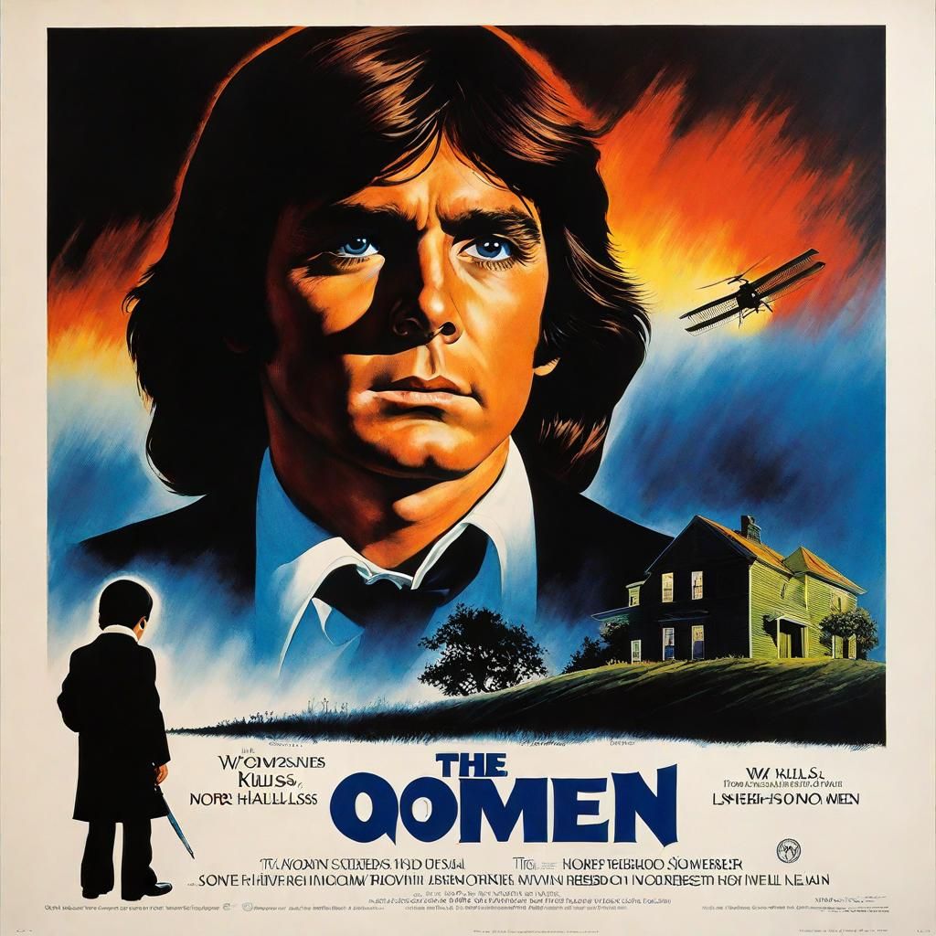 write out word "THE OMEN", 1976 Horror movie about possessed son by ...