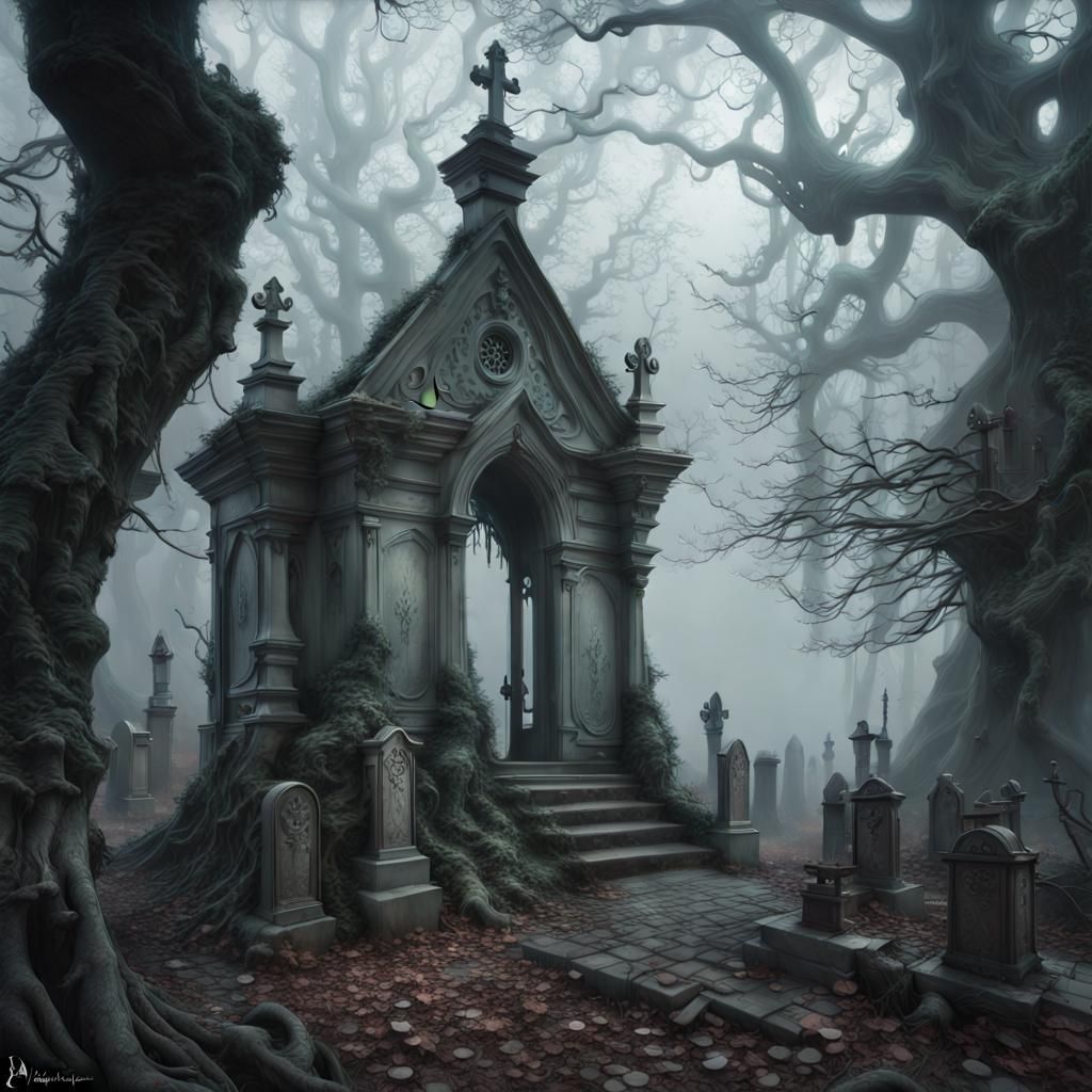 Graveyard - AI Generated Artwork - NightCafe Creator