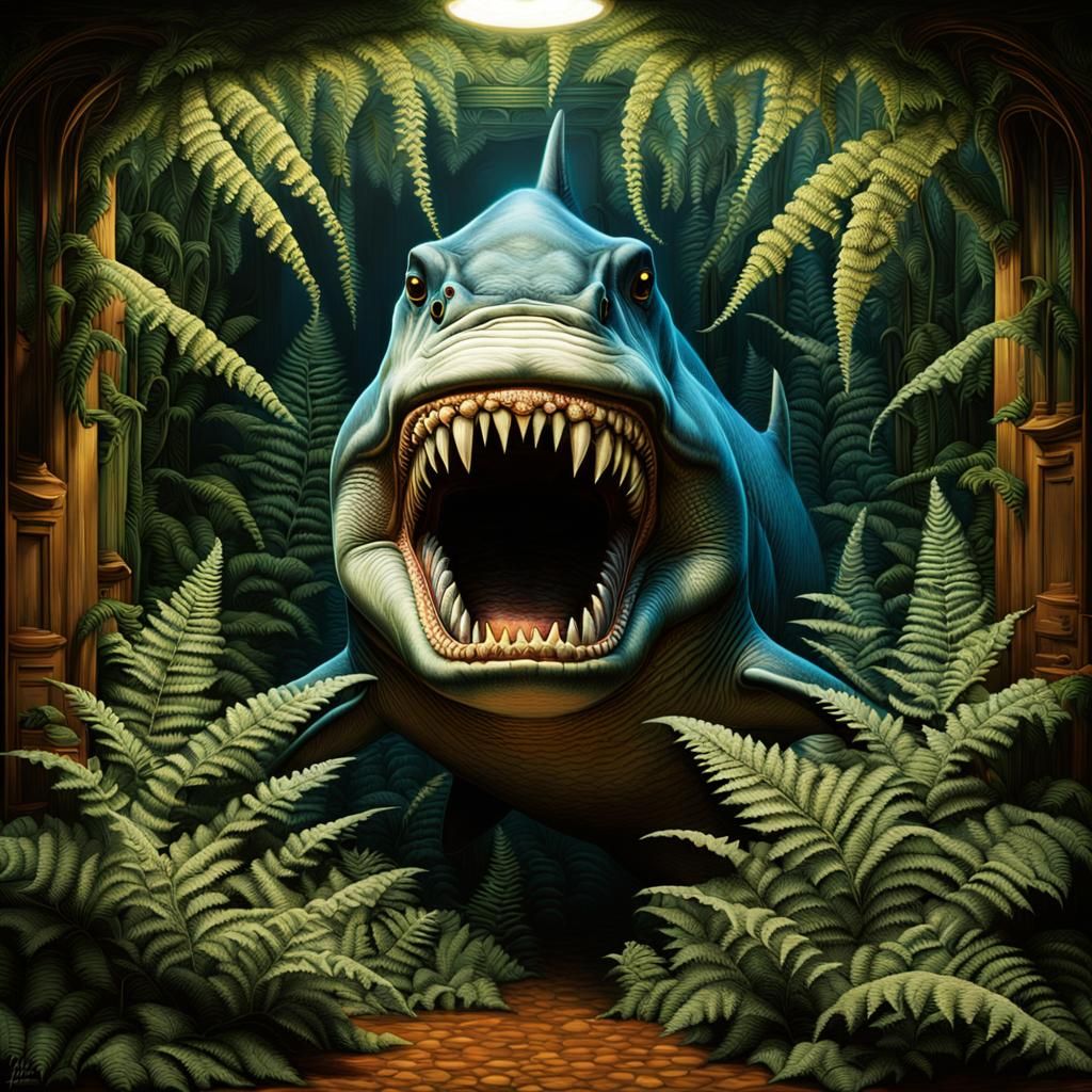 Elemental Harmony + Mystical Flora Infusion, a megalodon merging with ...