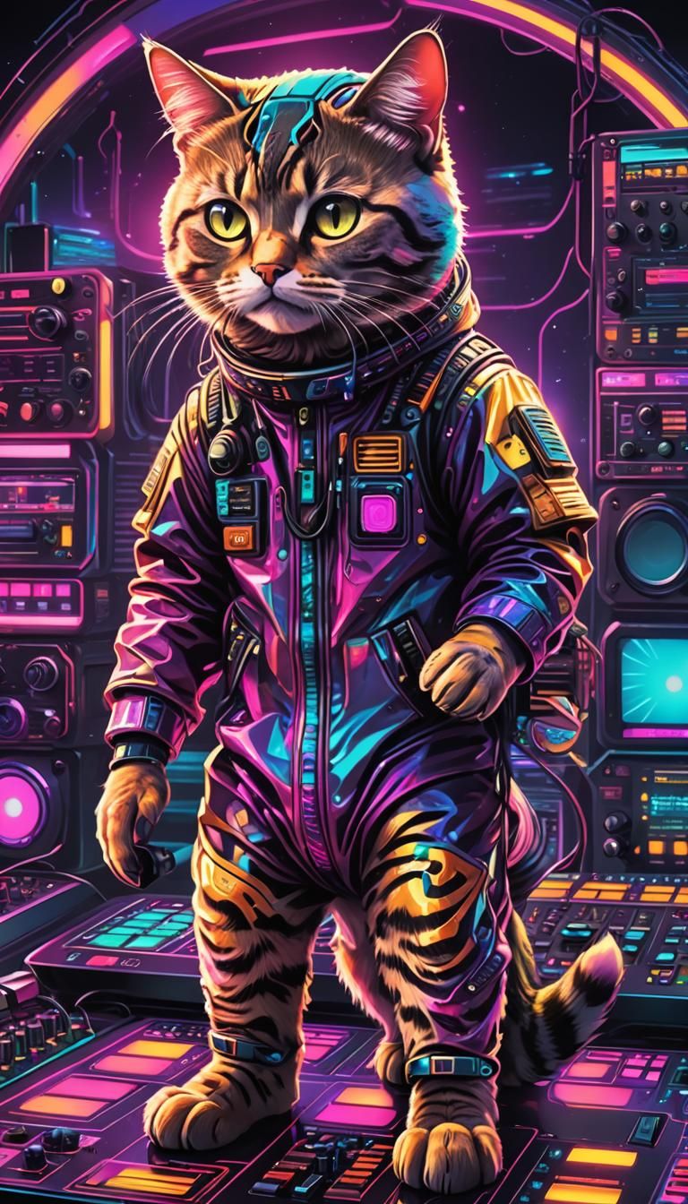 DnB Cat - AI Generated Artwork - NightCafe Creator