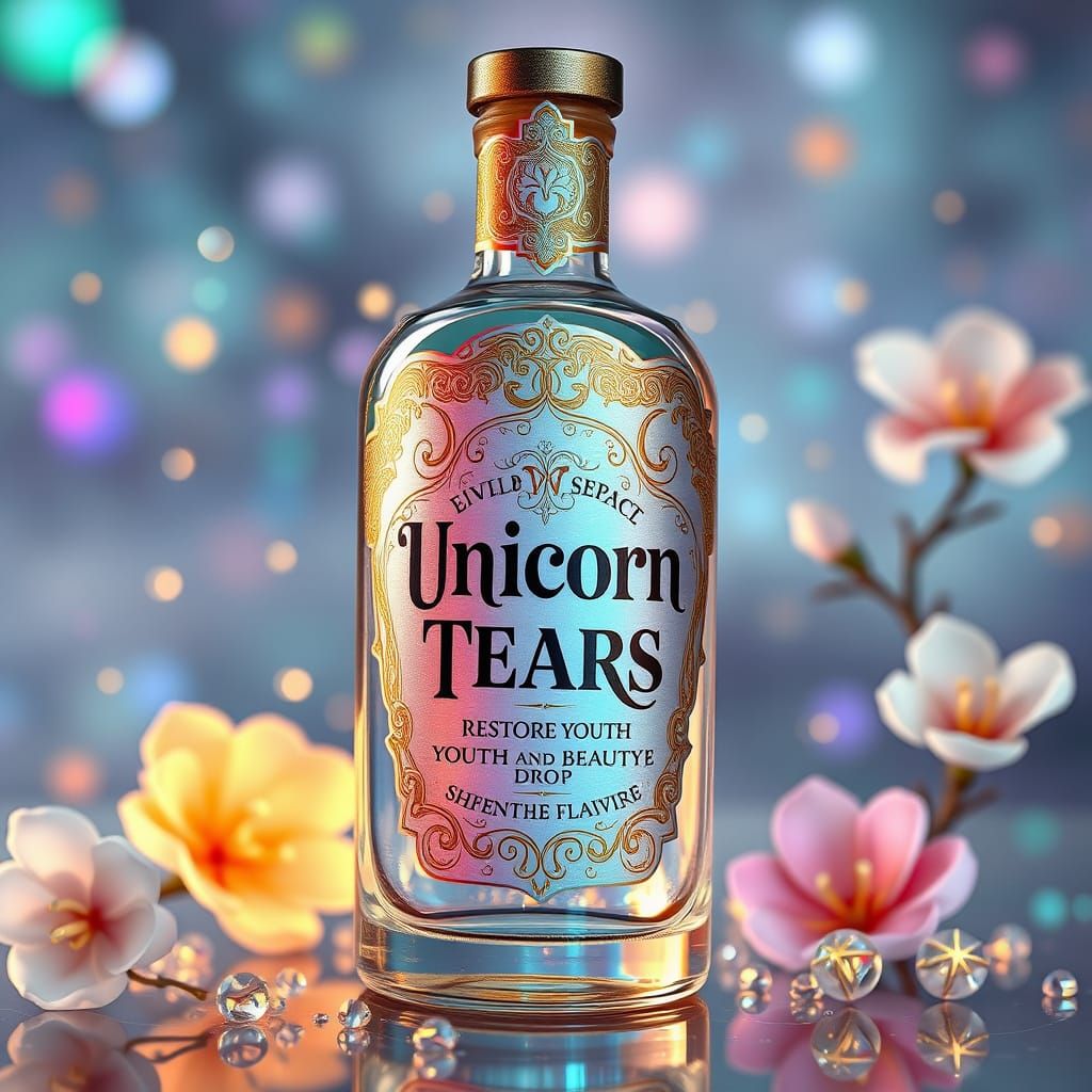 "Unicorn Tears" elixir - Ethereal Beauty in Crystal Clear G...