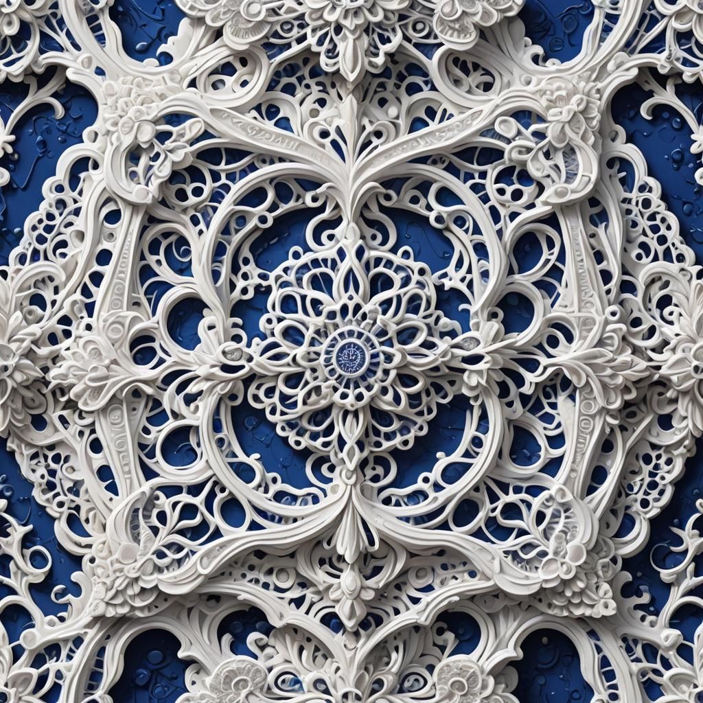 Intricate White Design - AI Generated Artwork - NightCafe Creator