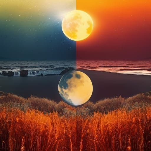 Day Night Illusion - AI Generated Artwork - NightCafe Creator