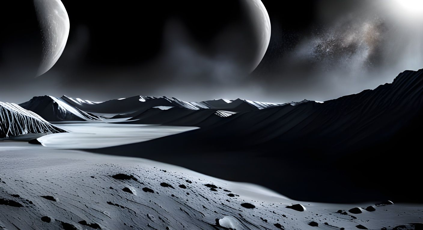 Exploring the shadows of an alien moon, ver. 2 - AI Generated Artwork ...
