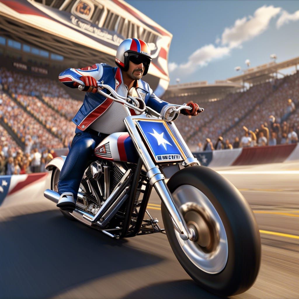 The famous motorcycle stunt daredevil "Evel Knievel" was inducted into ...