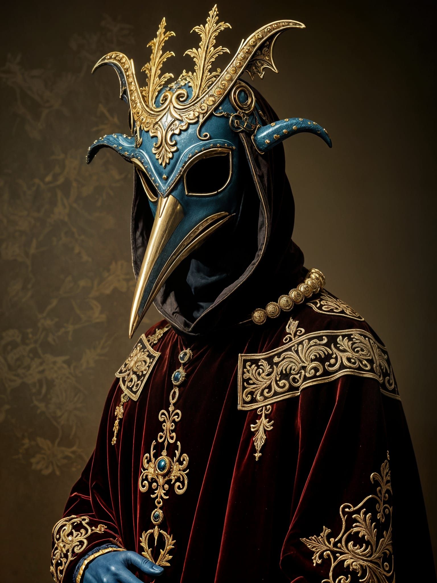 The Fanciest Plague doctor - Baroque Plague Doctor in Opule...