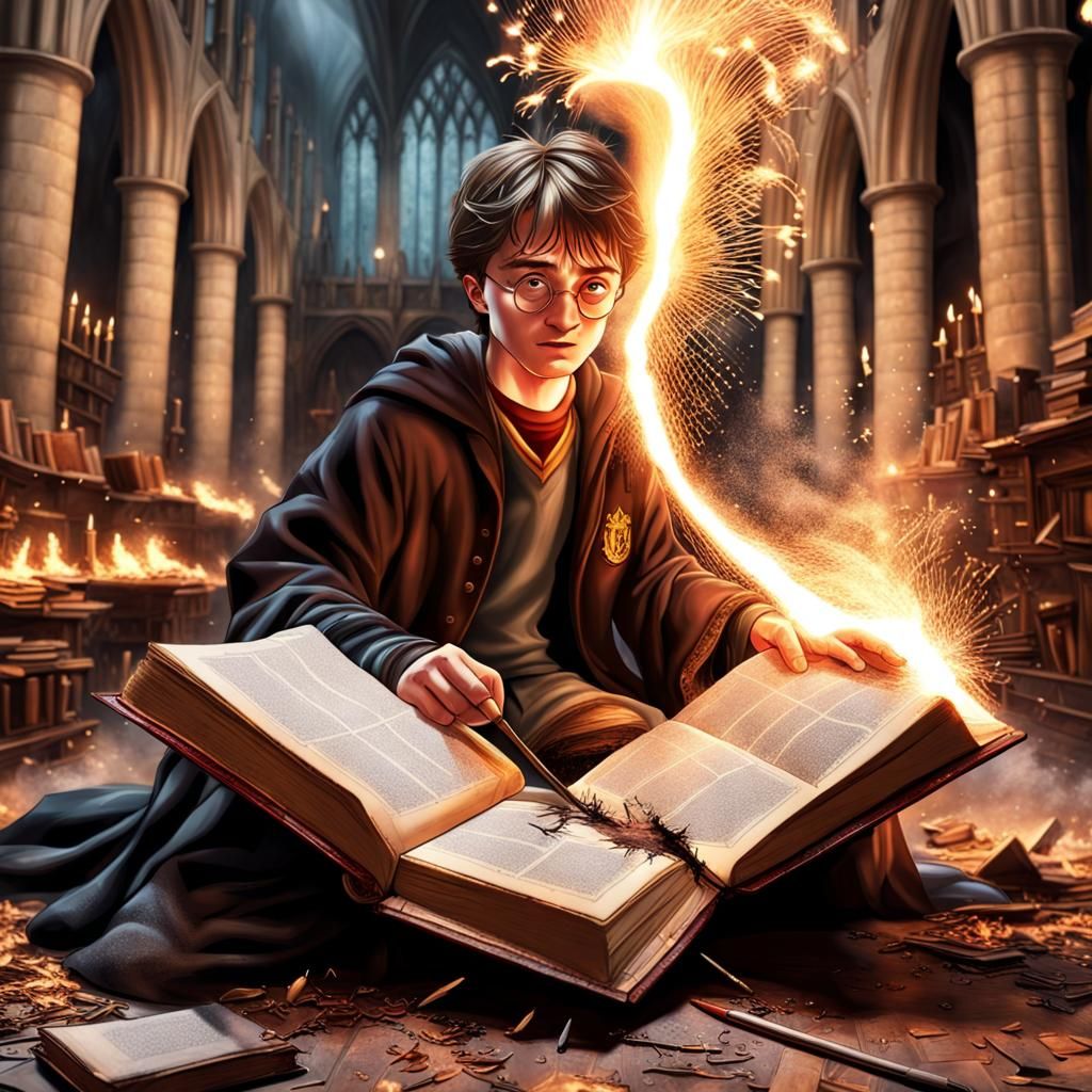 Harry Potter magic books - AI Generated Artwork - NightCafe Creator