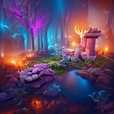 Magic Forest - AI Generated Artwork - NightCafe Creator