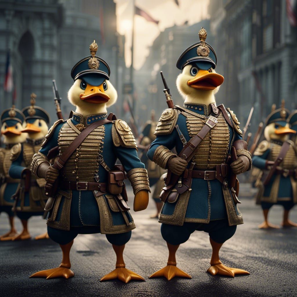 Mighty Ducks: Duck soldiers - AI Generated Artwork - NightCafe Creator