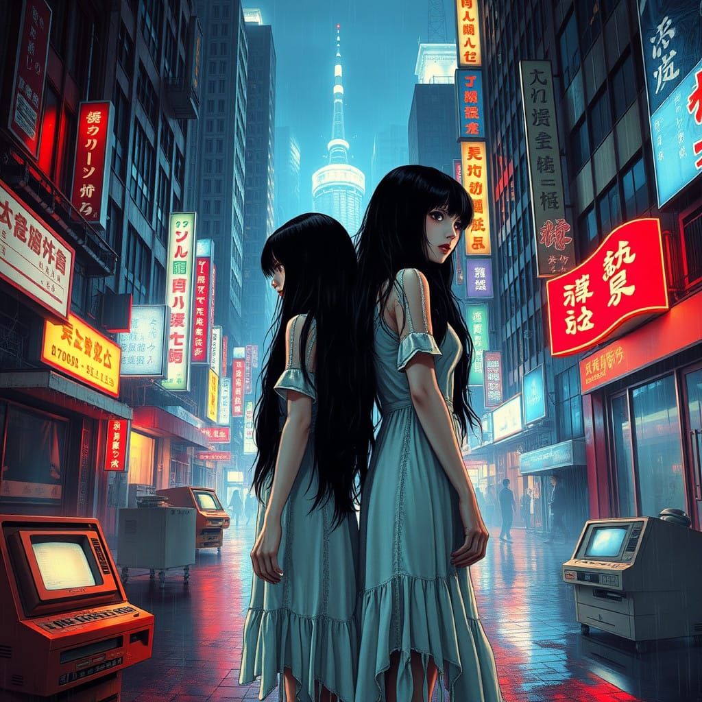 Sadako Yamamura and Kayako Saeki - Vengeful Spirits in Retro...