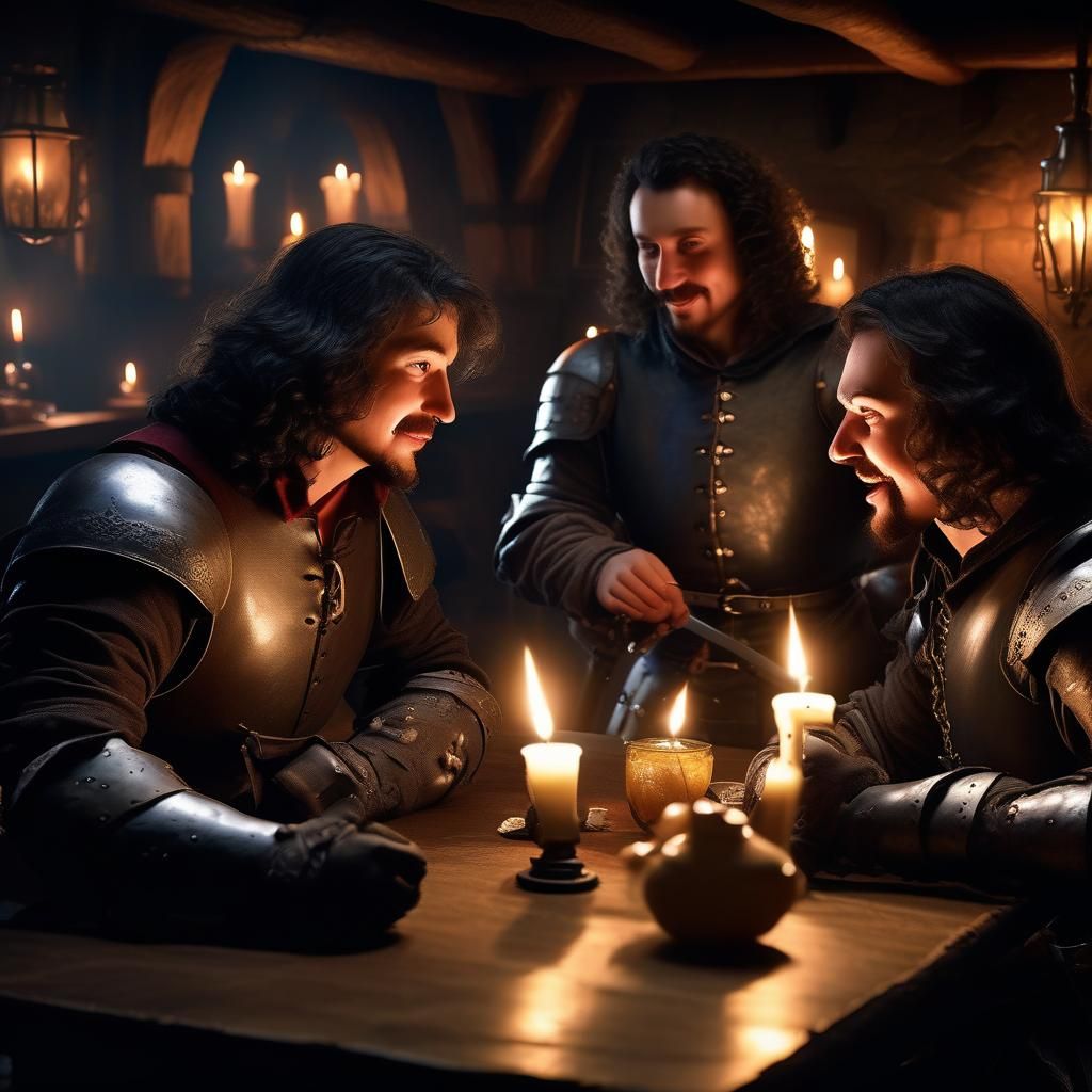 The three musketeers…..down the pub! - AI Generated Artwork - NightCafe ...