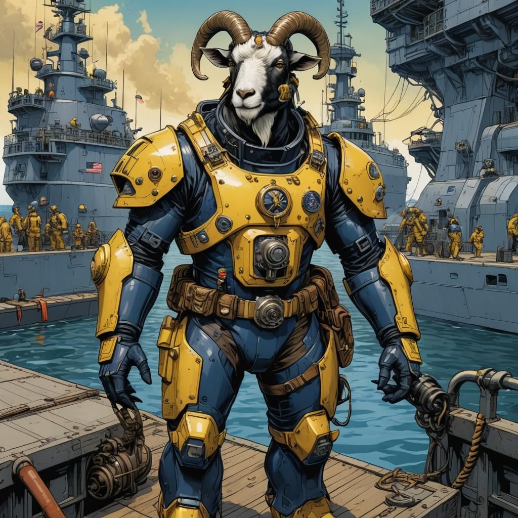 Bill the Goat Battle Beast - AI Generated Artwork - NightCafe Creator