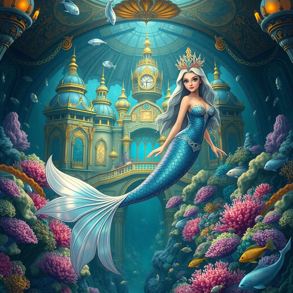The Mermaid World - Mermaid Kingdom in Dreamy Miyazaki-Inspi...