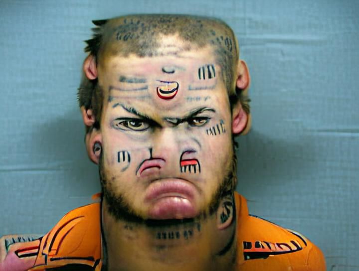 Criminal Mugshot Face Tattoos Ai Generated Artwork Nightcafe Creator