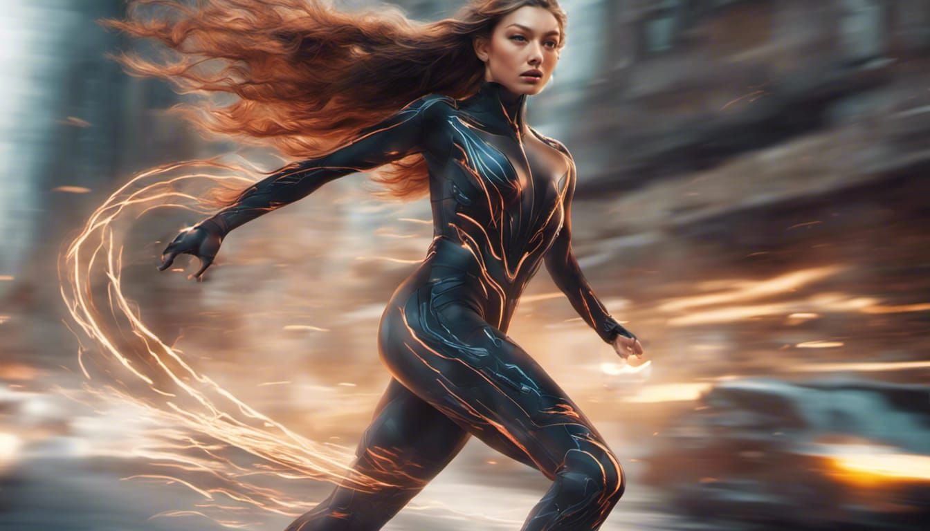 SuperSpeed Heroine - AI Generated Artwork - NightCafe Creator