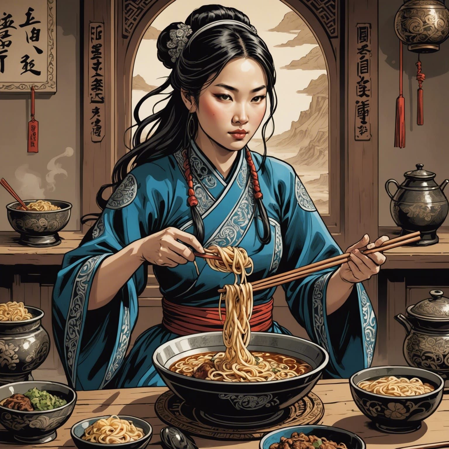 dinner - AI Generated Artwork - NightCafe Creator