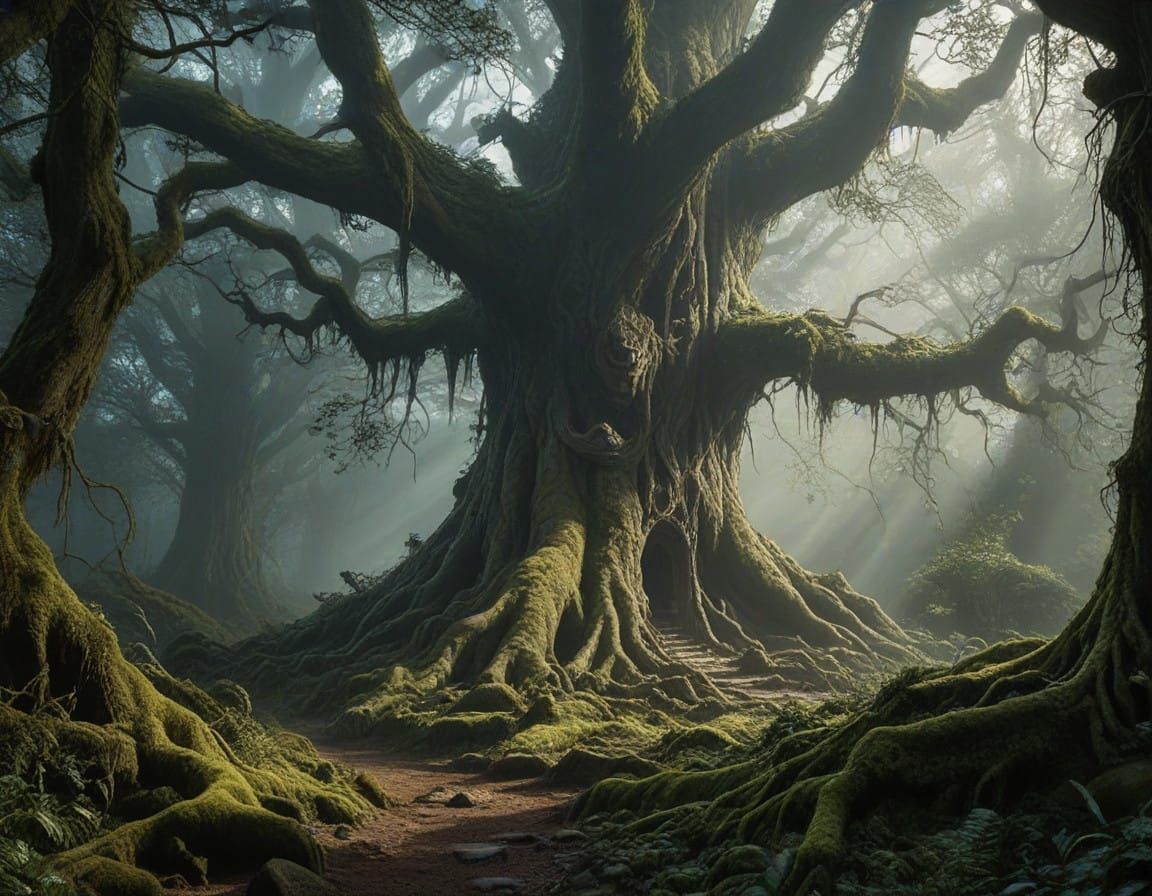 Primordial Forest Landscape in Epic Hyperdetailed ... - AI Art