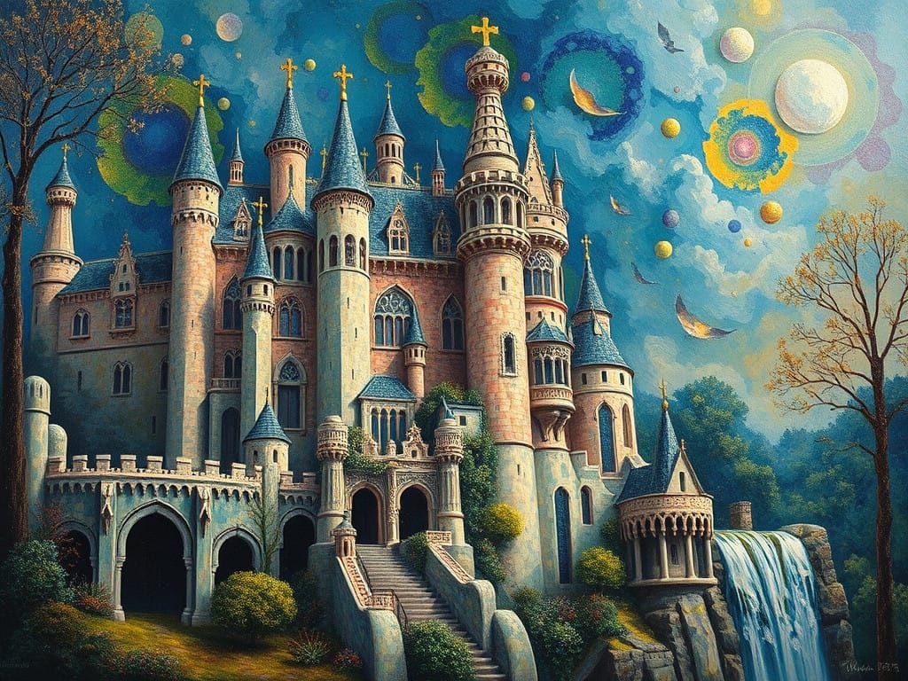 Surreal castle in Gaudi style - Surreal castle in Gaudi styl...