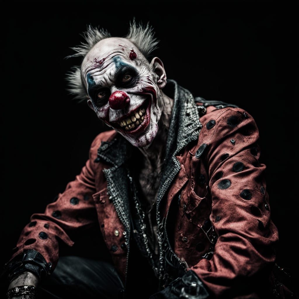 Zombie Monkey Monster Clown - Glam Rock Zombie Monkey as An...