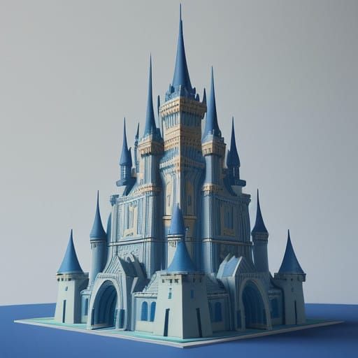 3d paper castle - Whimsical 3D Paper Castle in Miyazaki-Insp...