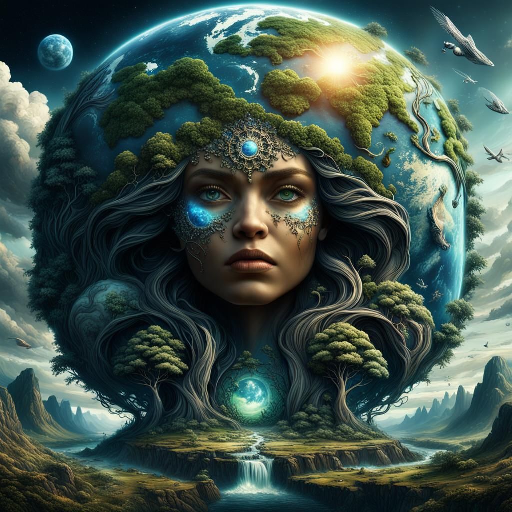 Gaia Mother Earth - AI Generated Artwork - NightCafe Creator