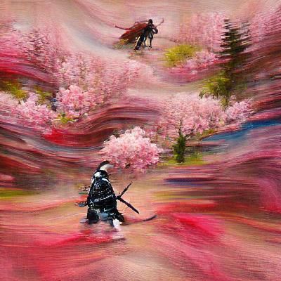 Samurai in the cherry blossom forest - AI Generated Artwork - NightCafe ...