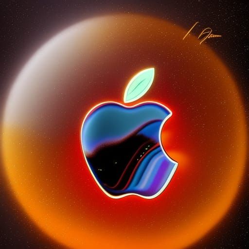 golden reflecting glass apple - AI Generated Artwork - NightCafe Creator
