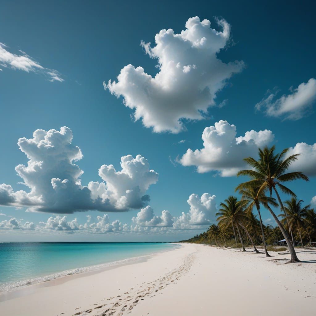 Stunning Anamorphic Beachscape in the Bahamas, Ins... - AI Art