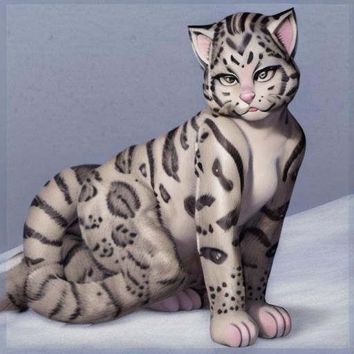 snow leopard reference sheet skin rug - AI Generated Artwork ...