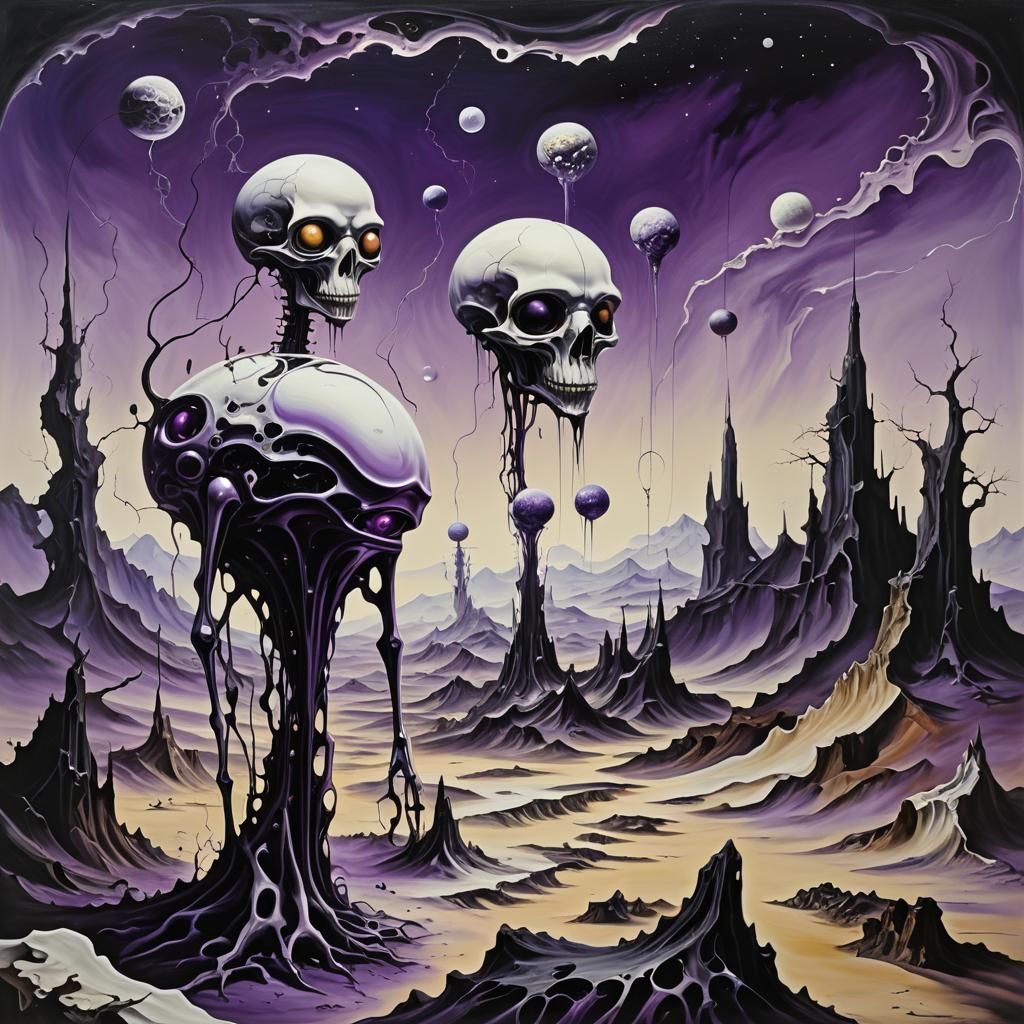 Biomechanical aliens. Surreal, cosmic, dreamlike, mysterious, hypnotic ...