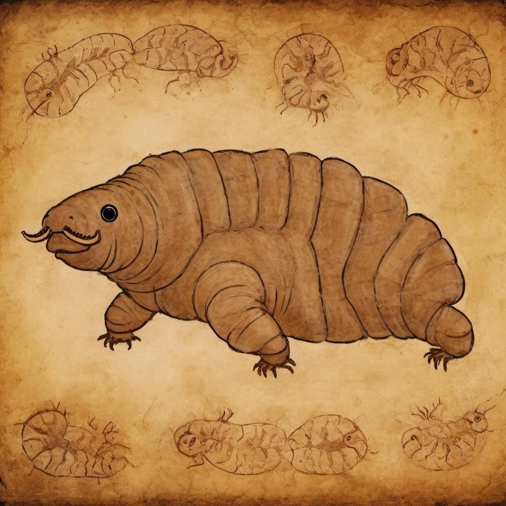 A prehistoric cave painting ofva tardigrade - AI Generated Artwork ...