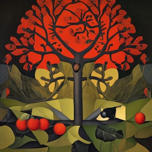 Poison apple tree - AI Generated Artwork - NightCafe Creator