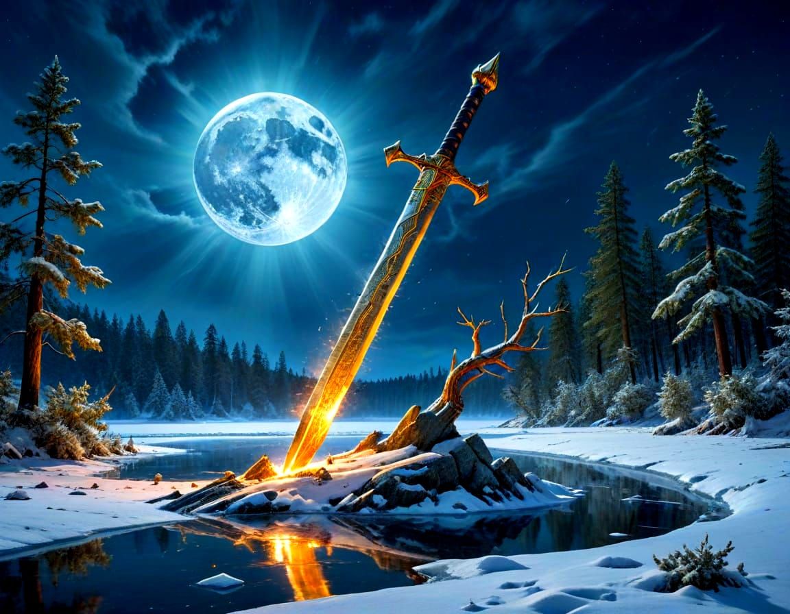 An impressive sword of Fire and Ice